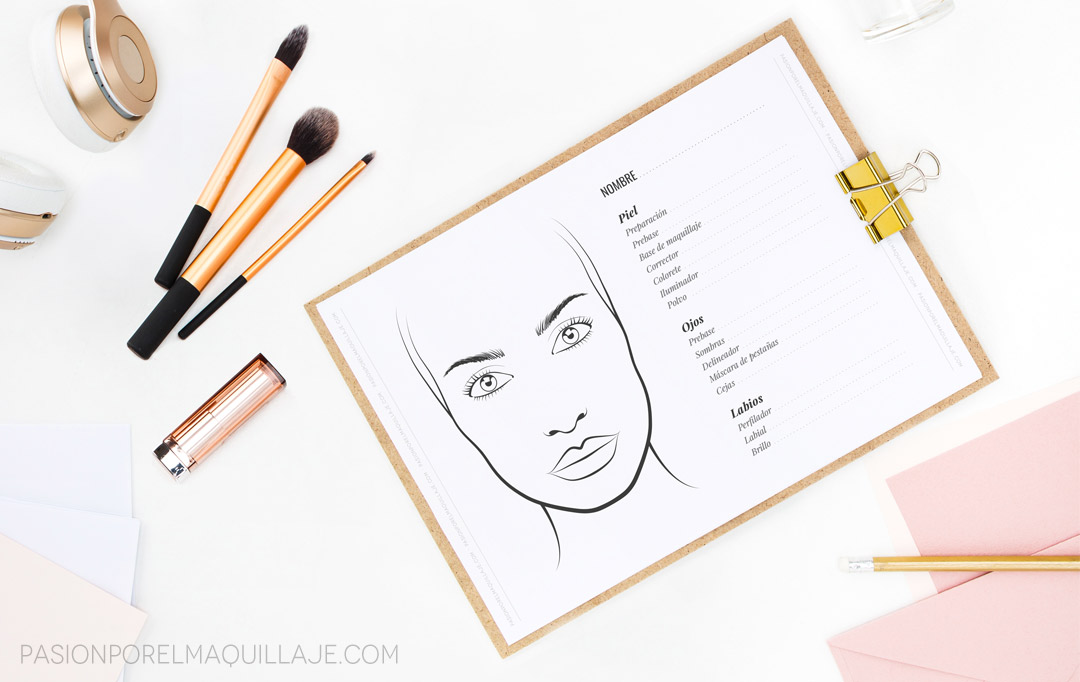 Face charts para imprimir ¡GRATIS! | Pasión por el maquillaje
